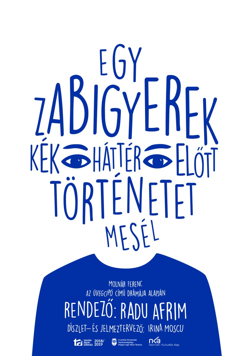 A Child of the Flowers Tells a Story on a Blue Background by Radu Afrim ...